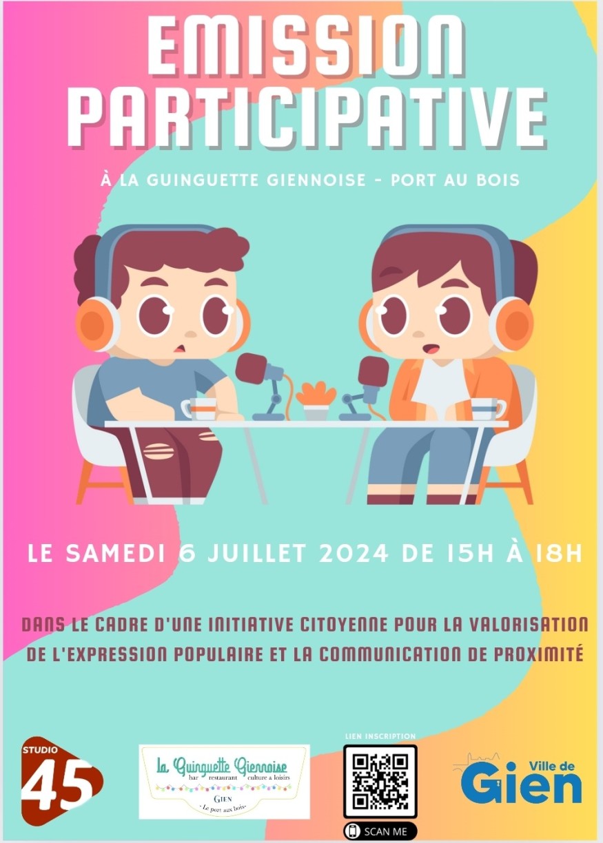 Émission Participative à la Guinguette Giennoise. - Studio 45 - La webradio locale de Gien